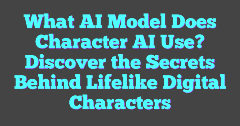 What AI Model Does Character AI Use? Discover The Secrets Behind ...